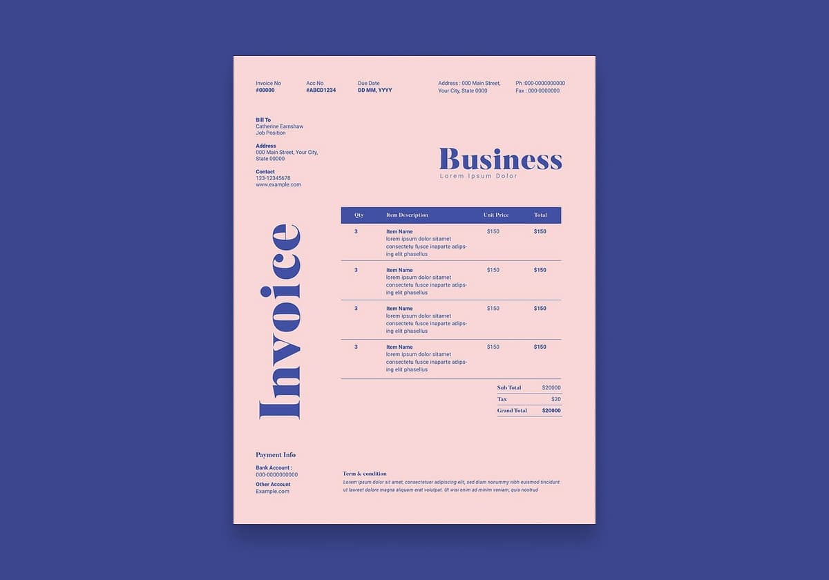 Invoice design inspiration – Invoicepiration – Cakedesk